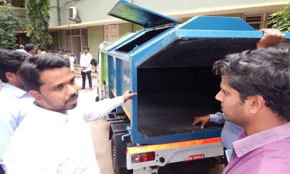 CNG garbage collection vehicle introduced in Vijayawada