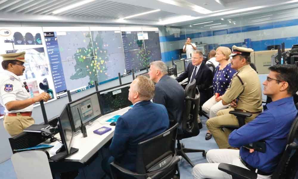 Cambridge cops visit Command Control Centre in Hyderabad