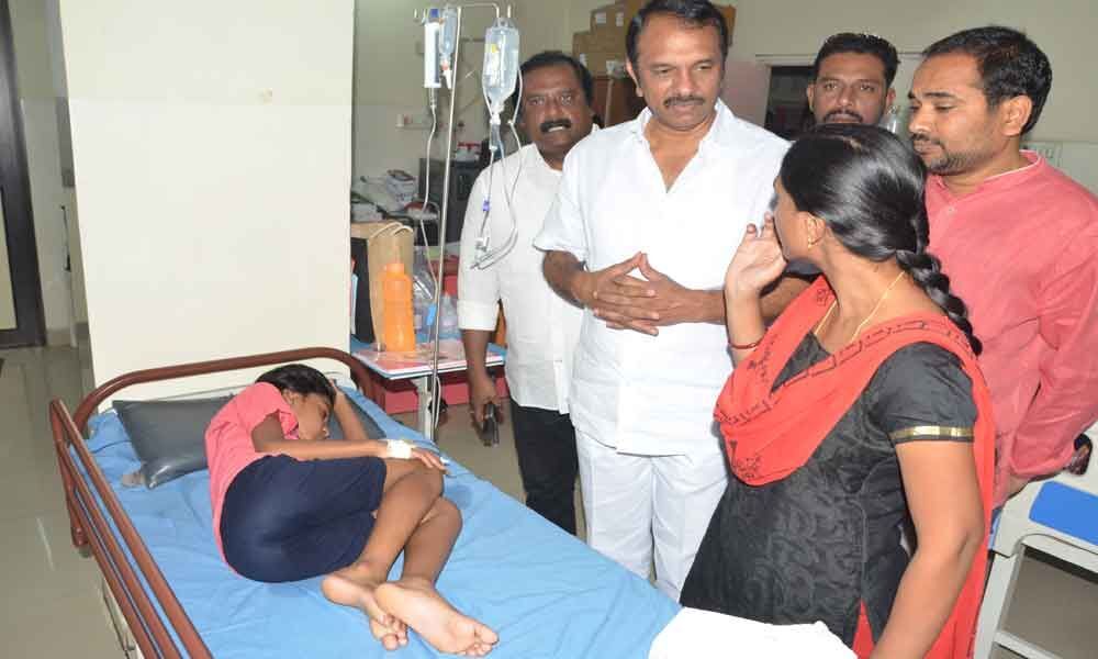 MLA Devireddy Sudheer Reddy inspects Shine Hospital