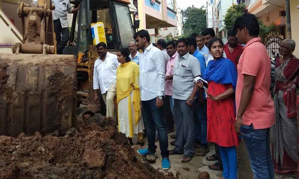 Corporator Gandam Jyotsna assures basic amenities to residents
