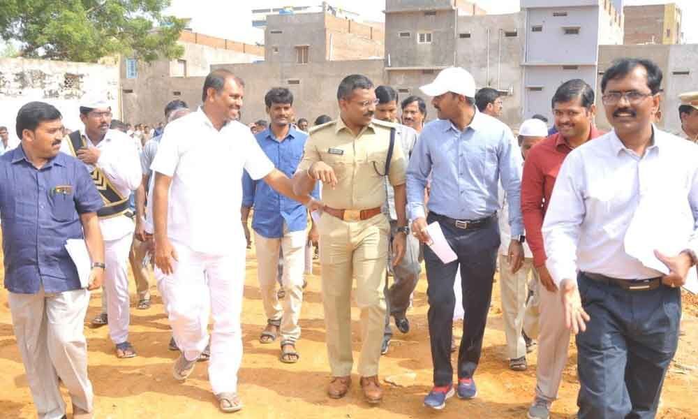 Govt Chief Whip G Srikanth Reddy inspects arrangements for CM's visit ...