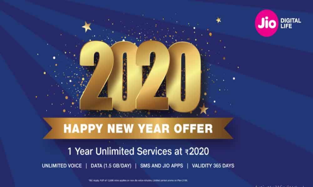 Reliance Jio '2020 Happy New Year offer' Roll Out 1.5 GB Data for 1 Year