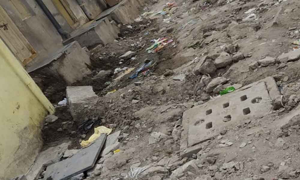 Difficult to commute as road dug up