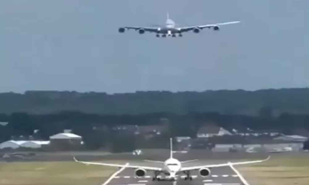 Viral Video: Watch two Planes Landing and Taking off Simultaneously on ...