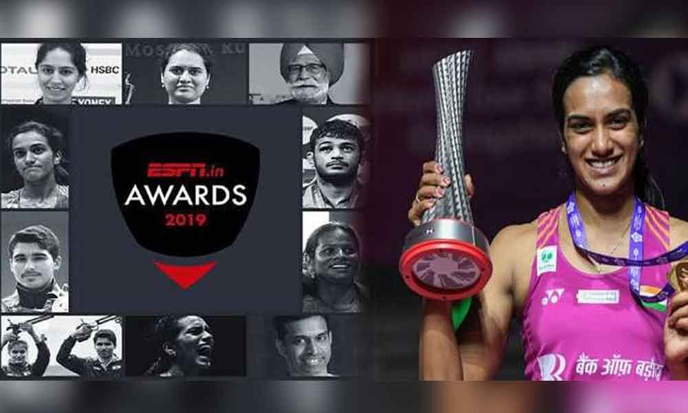 Sindhu wins third ESPN's Female Sportsperson of the Year award in row