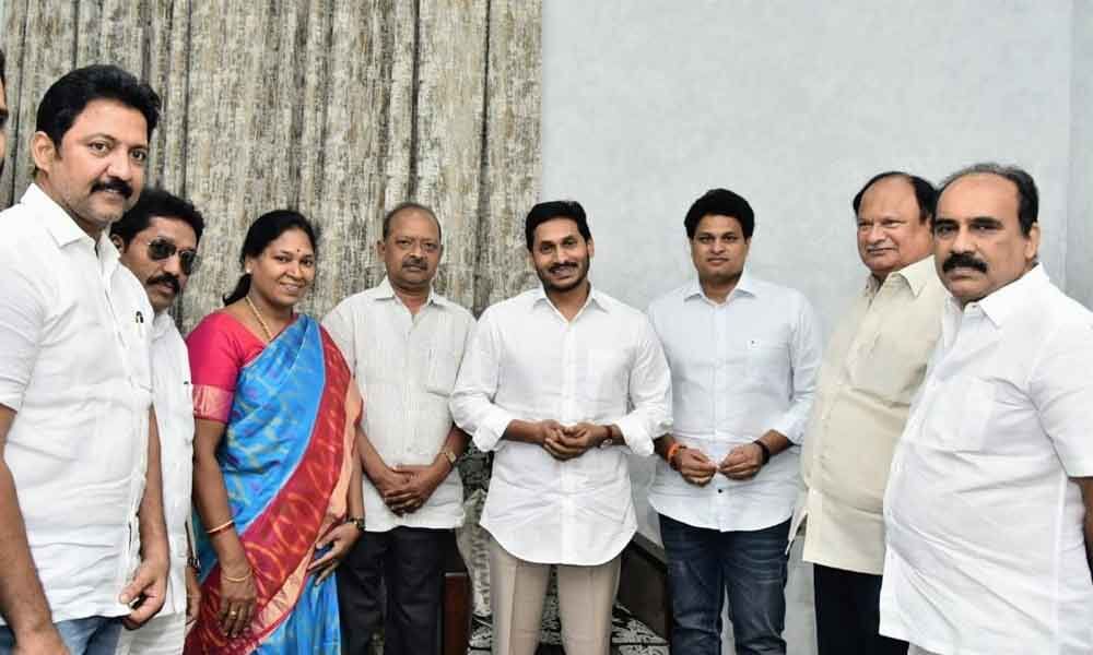Chirala: TDP MLA Karanam Balaram joins YSRCP along with his son
