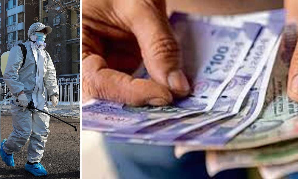 Using currency notes is not safe, since it can potentially transmit virus