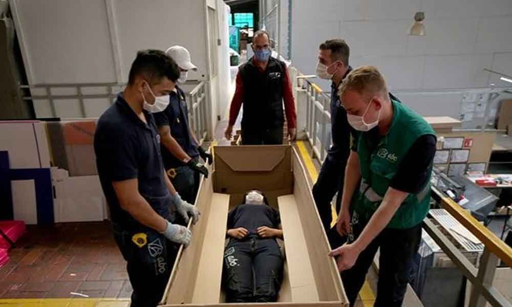 A bed that converts into coffin