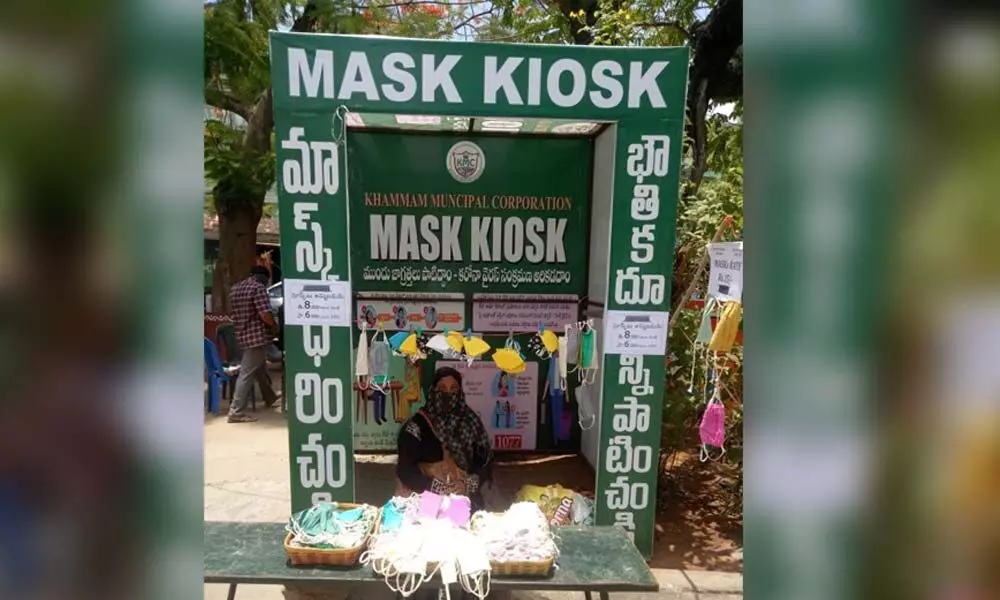 Face Mask kiosks reopen in Khammam