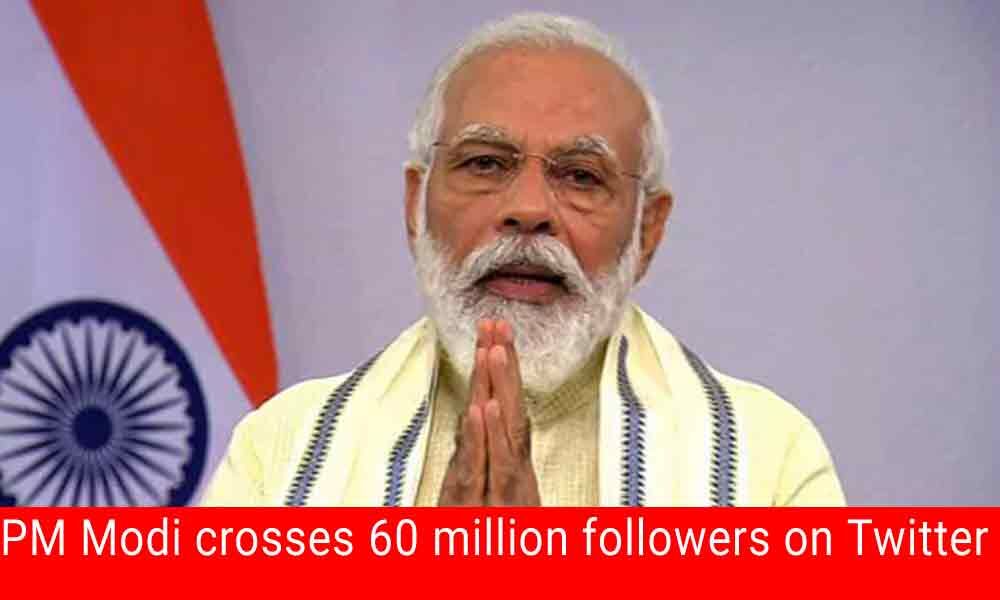 PM Narendra Modi crosses 60 million followers on Twitter