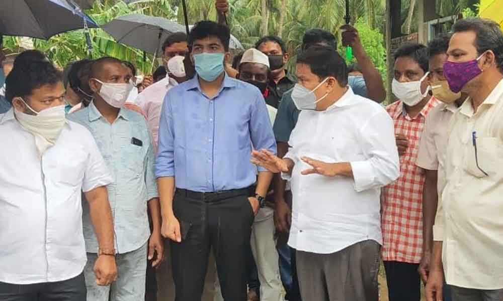 Minister Pinipe Viswaroop visits flood-hit areas; assures support to ...