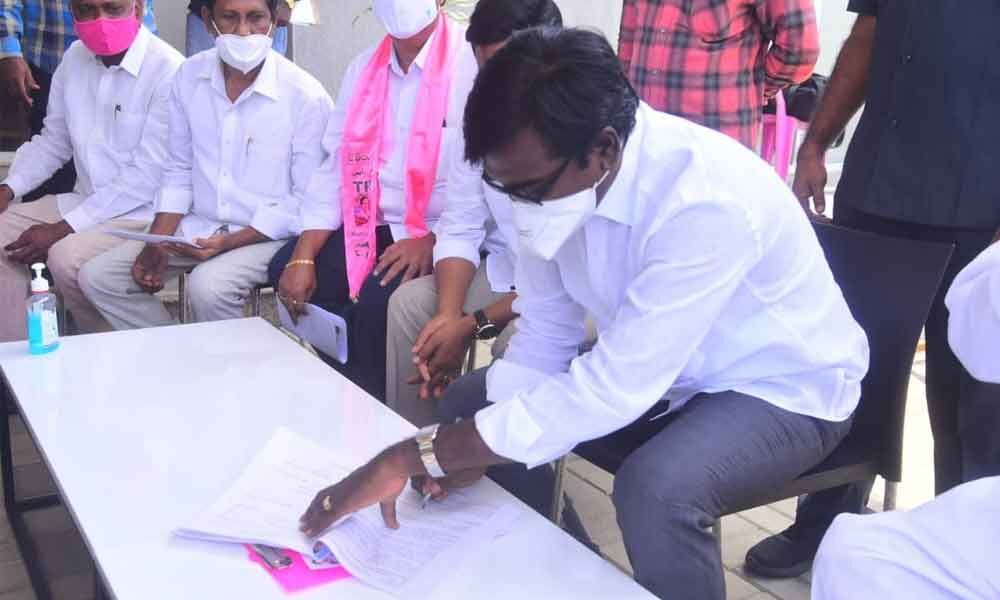 Transport Minister Puvvada Ajay Kumar launches voter enrollment for MLC ...