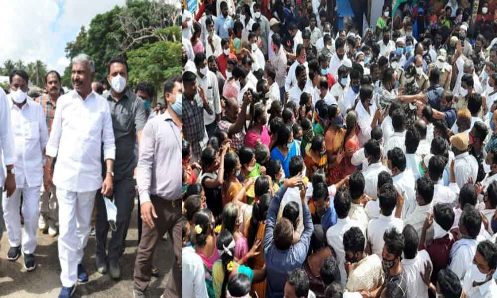 Chittoor: Minister Peddi Reddy Ramachandra Reddy commences four-day ...