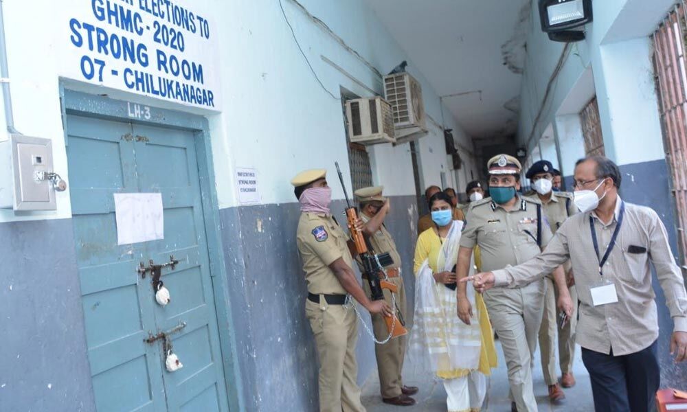 GHMC Elections 2020: 3-tier security setup for strong rooms