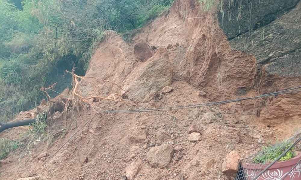 Andhra Pradesh: Heavy rains cause landslide at back of Narayanagiri ...
