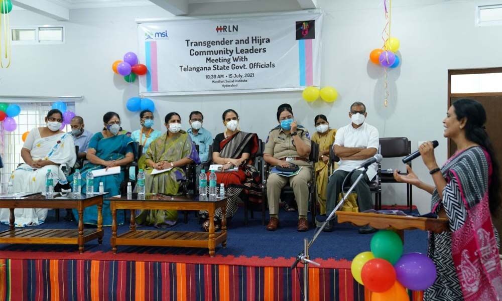 Transgender leaders meet Telangana Government officials