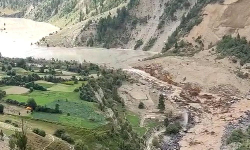 Trans-Himalaya landslides in Himachal block river