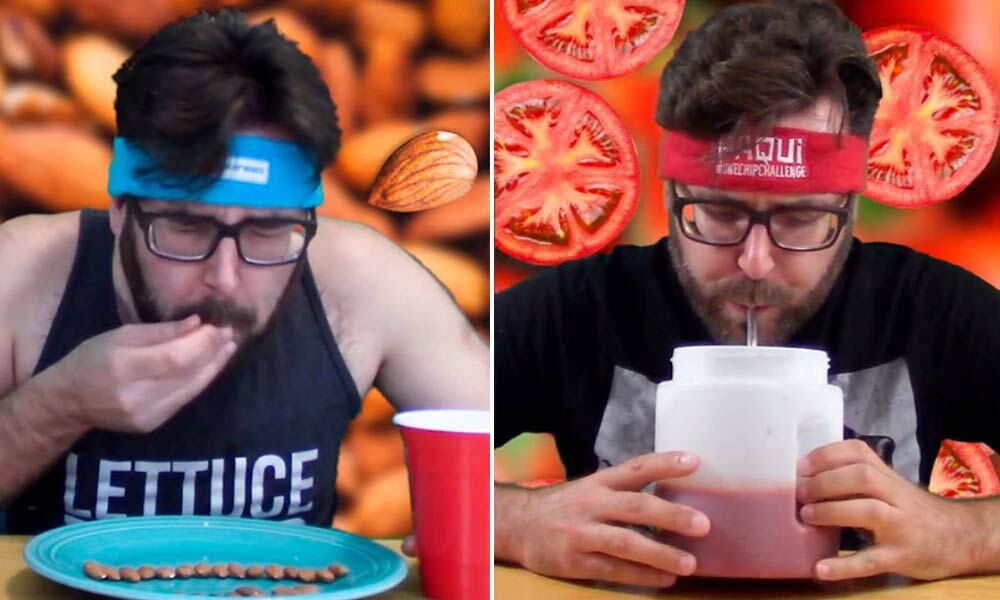 A Vegan Speed Eater Holds Four New Guinness World Record