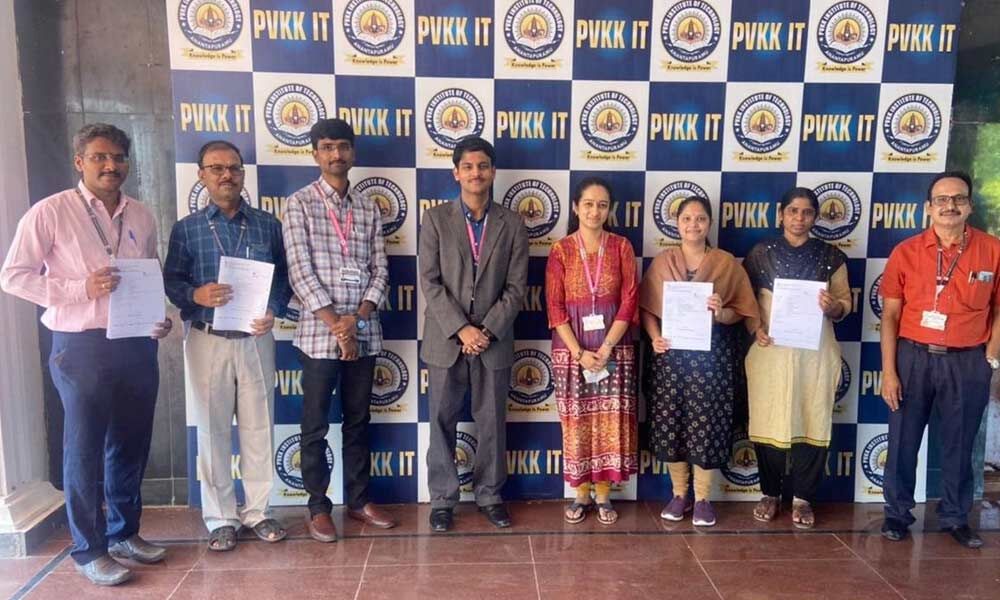Anantapur: 11 faculty members of PVKKIT get patents for project works