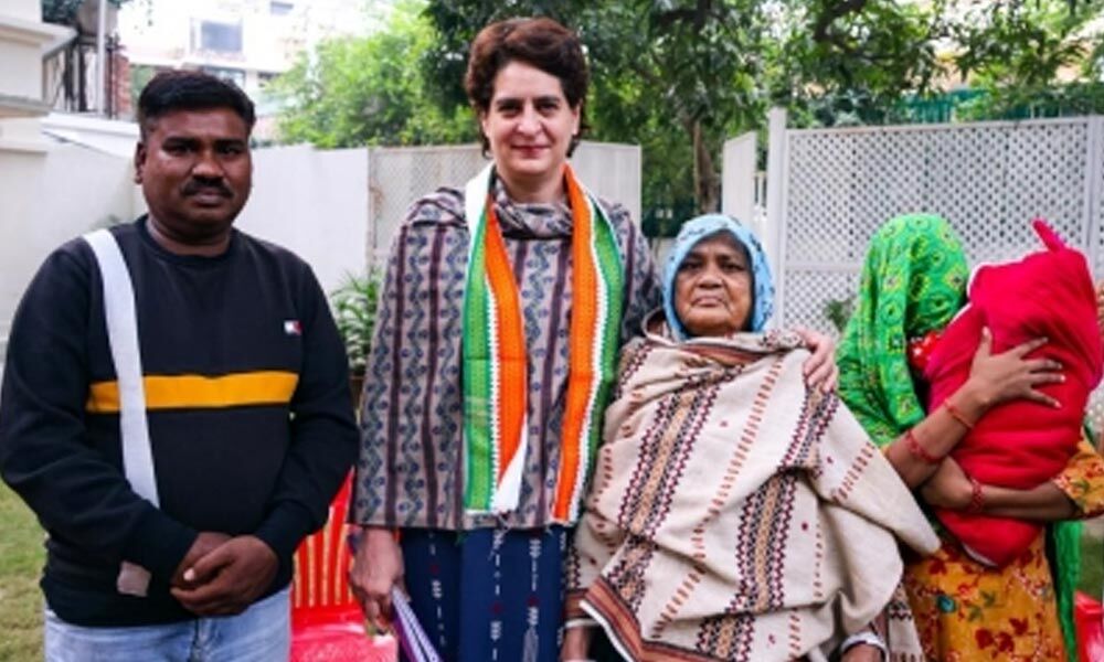 Priyanka meets family of victim who died in police custody