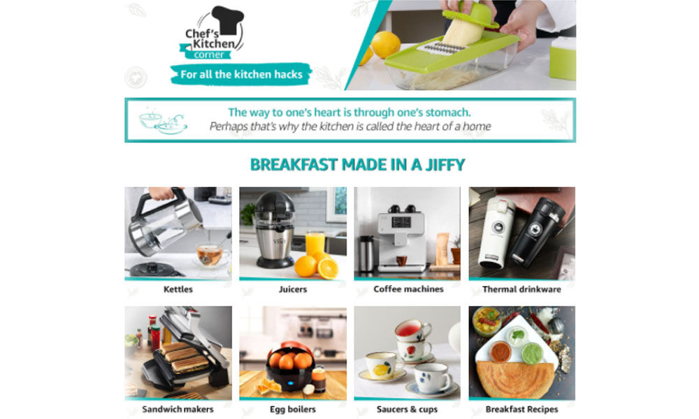 Amazon.in Announces the 'Chef's Kitchen Store'