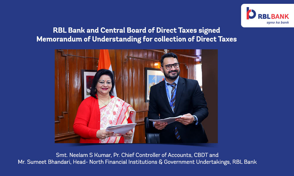 RBL Bank Authorised by RBI to Collect Indirect Taxes
