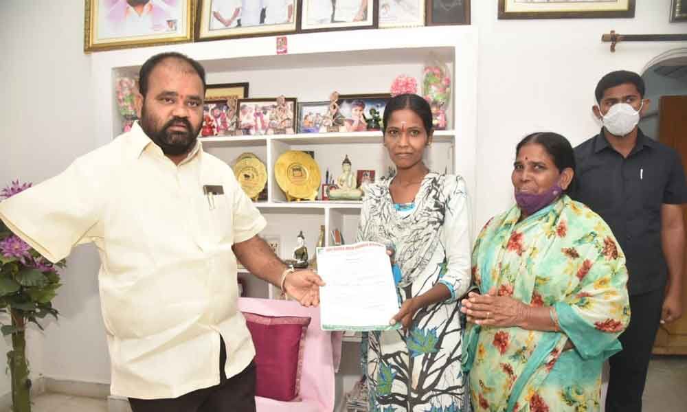 KTR keeps his promise, provides job to girl