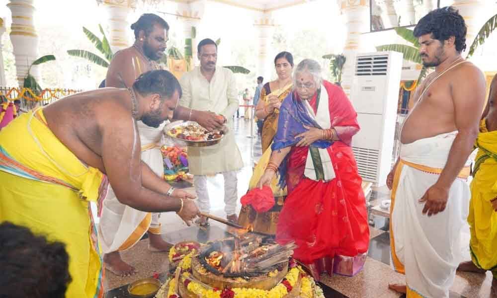 Pushpa Yagam conducted at Dokiparru Balaji temple