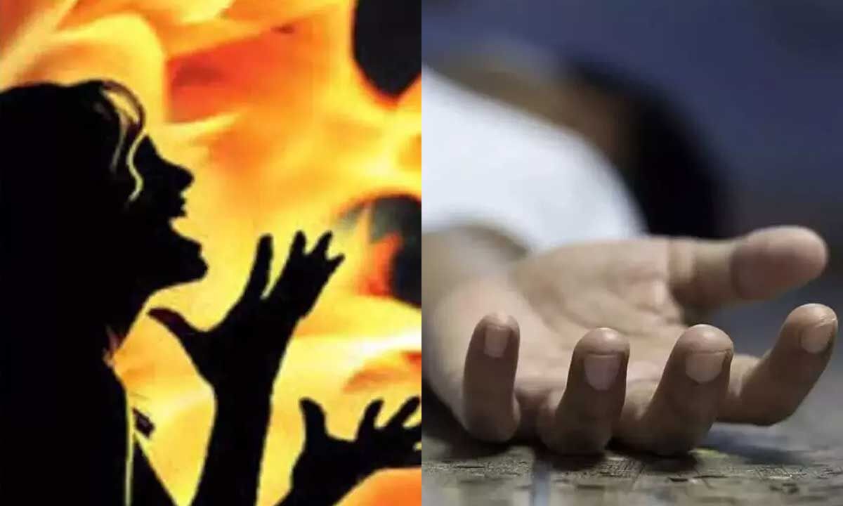 Burnt body of woman found in Vizianagaram