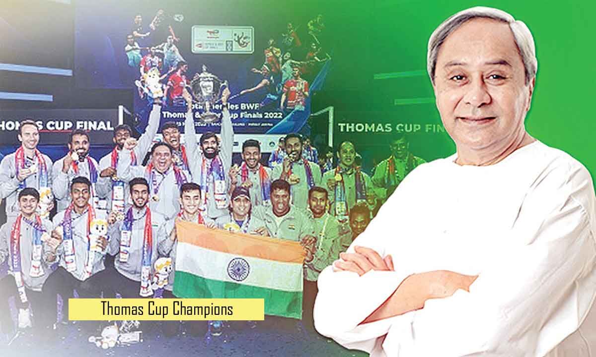 Odisha CM Naveen Patnaik felicitates Thomas Cup champions
