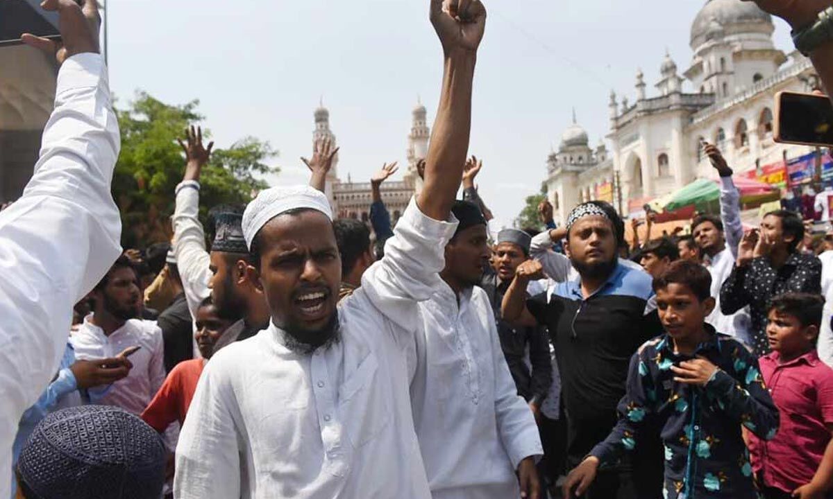 Protests erupt in Hyd demanding arrests of Nupur Sharma & Naveen Jindal