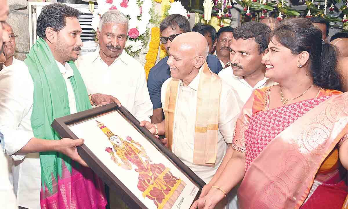 CM Jagan lauds TTD's dry flower technology artefacts