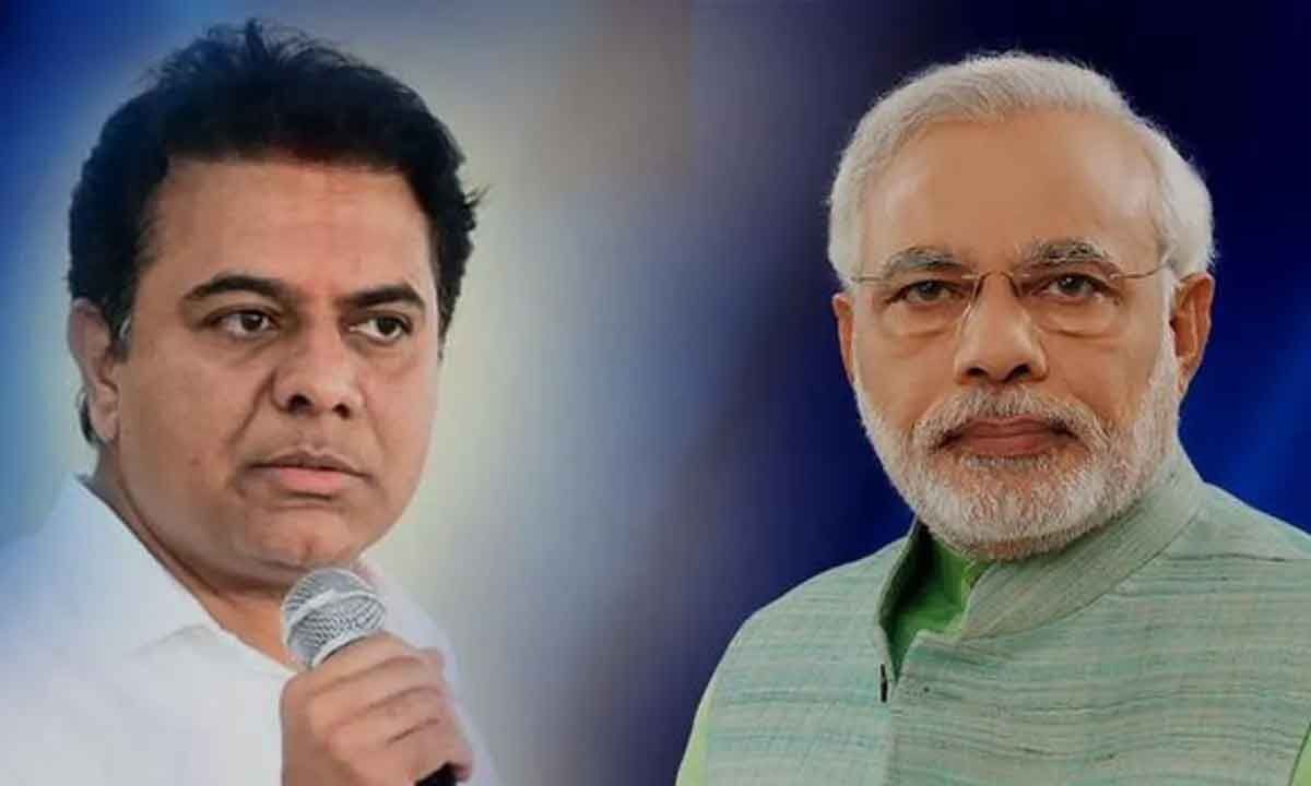 KTR takes on PM Modi on Twitter yet again