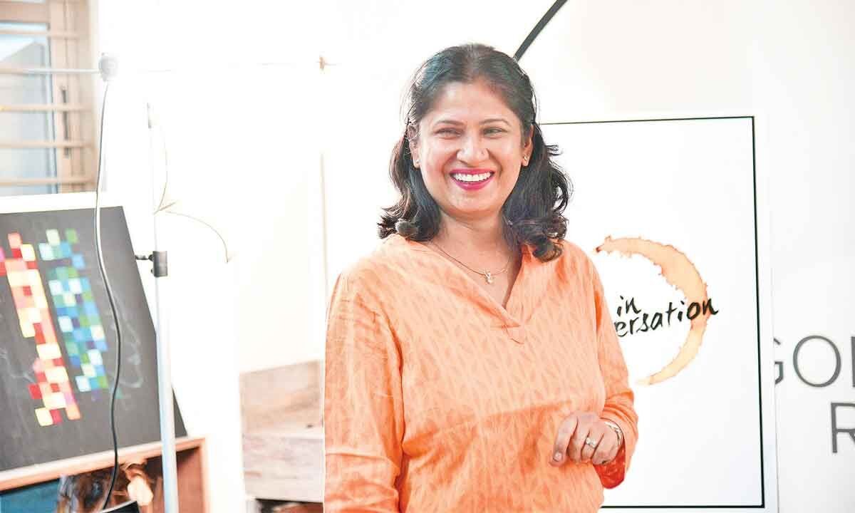 Her visual language showcases earth as mother