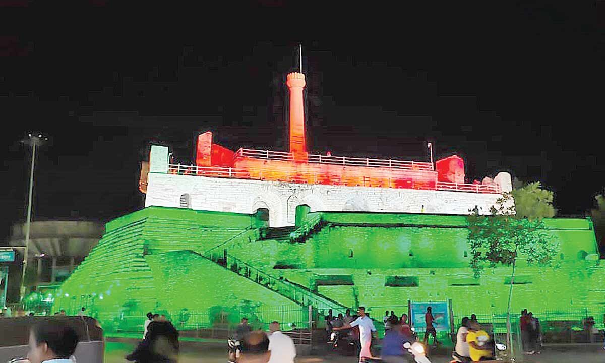 Kurnool: Konda Reddy Buruju illuminated with tricolours