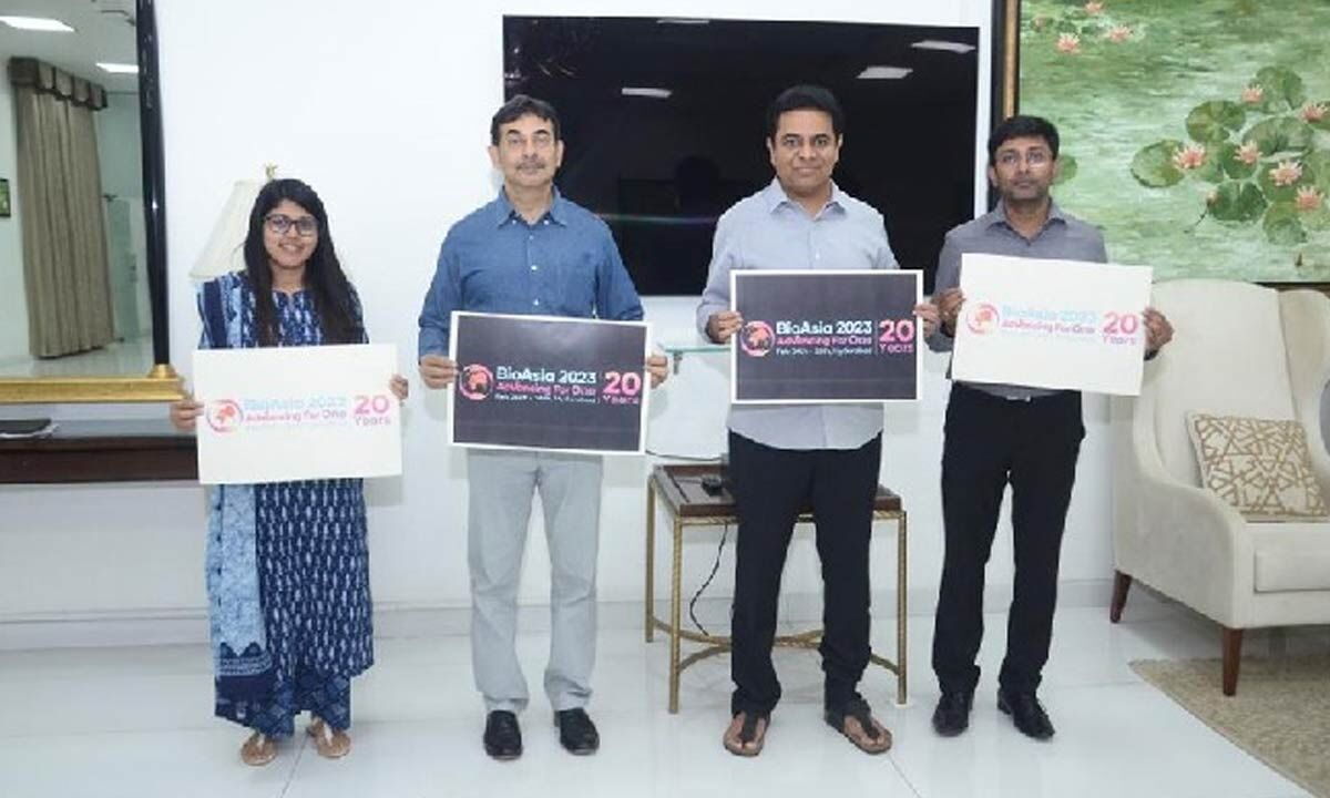 KTR unveils logo & theme for 20th edition of BioAsia Summit ...