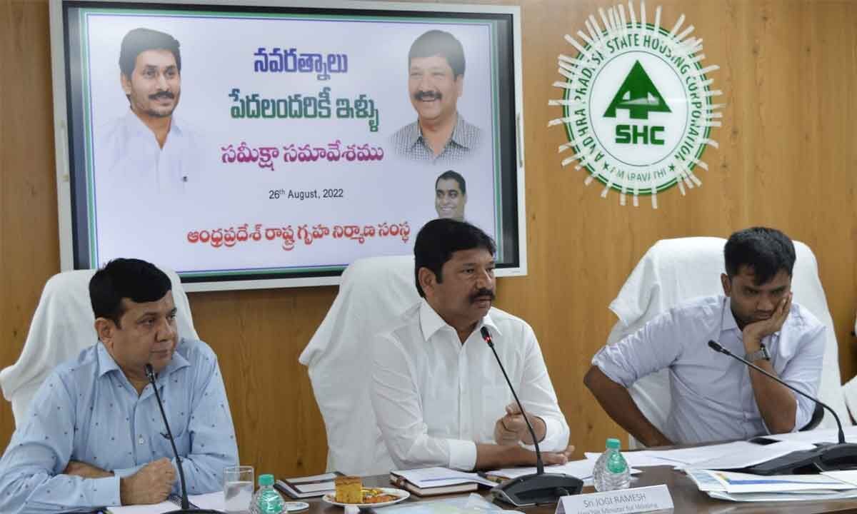 Complete 30 lakh houses by Dec, Minister Jogi Ramesh tells officials