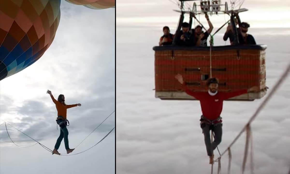 Slackliner Walks Above Active Volcano And Clouds To Set Guinness World ...