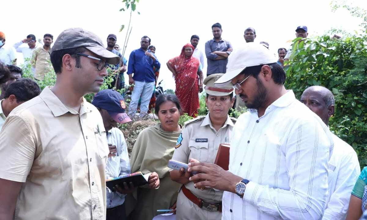 Khammam: Collector VP Gautham monitors Podu land survey