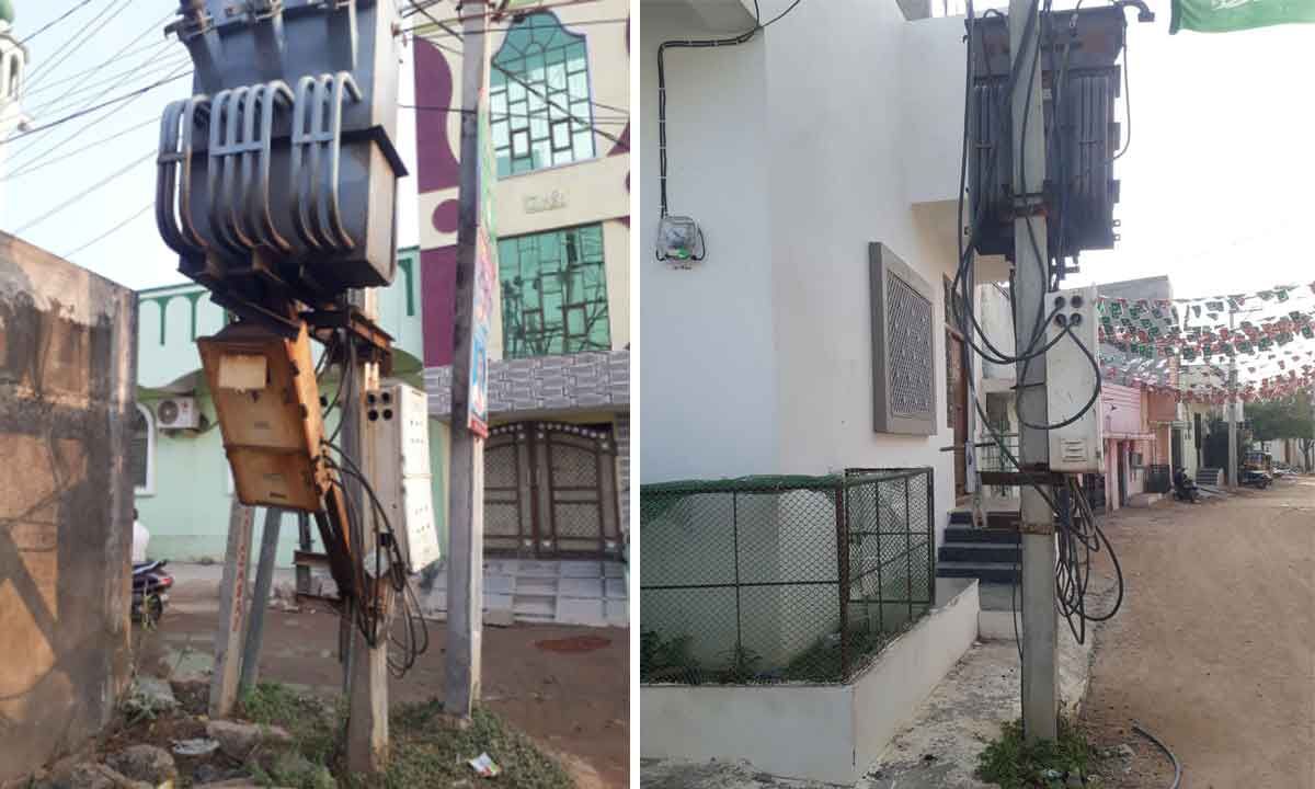 Jalpally: Dangling power wires pose threat to lives