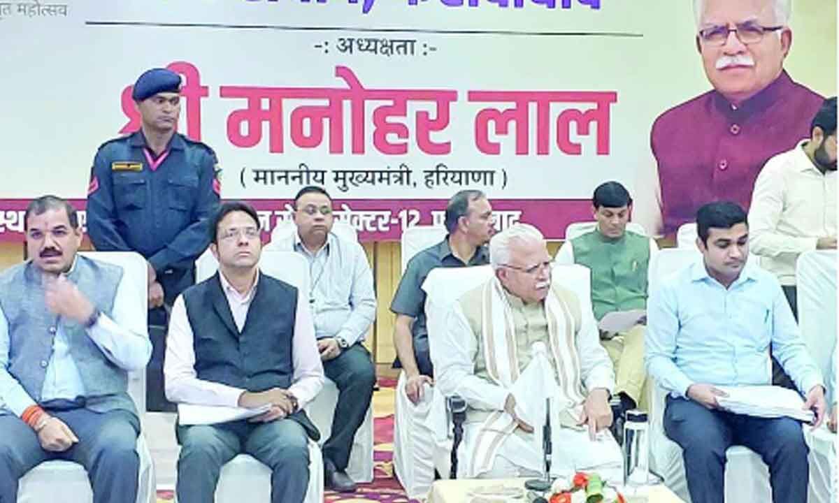 Khattar addresses Jan Samvad plan