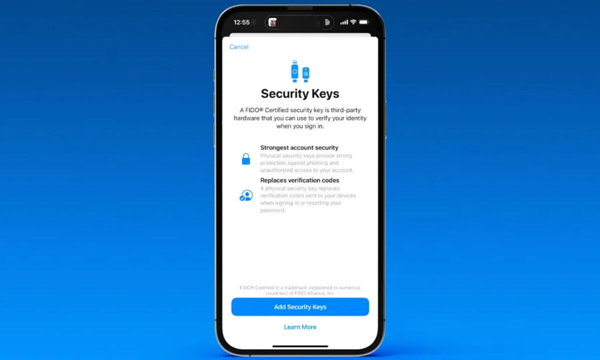 iOS 16.3 beta adds support for Apple ID security keys