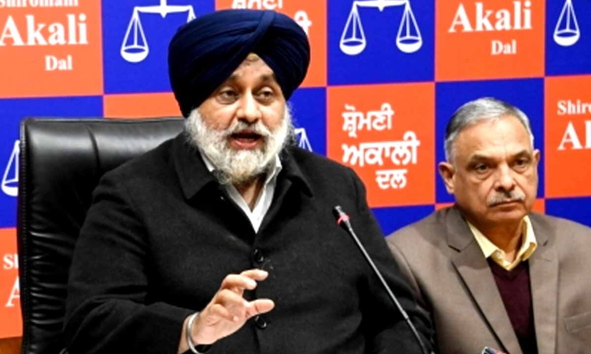 Punjab descending into state of civil war: Sukhbir Badal