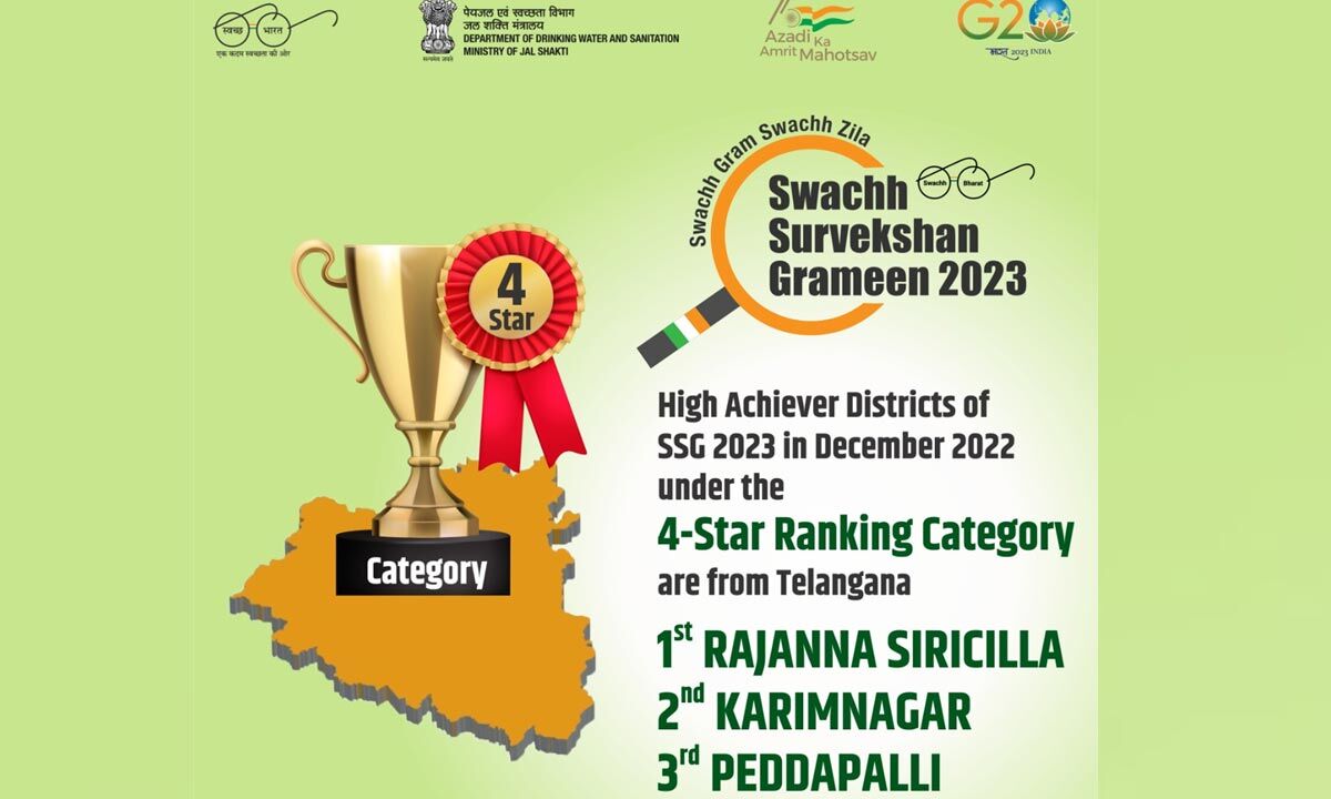 Sircilla tops Swachh Survey Gramin-2023