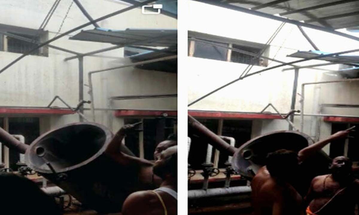 Water steaming boiler explodes in Srisailam temple