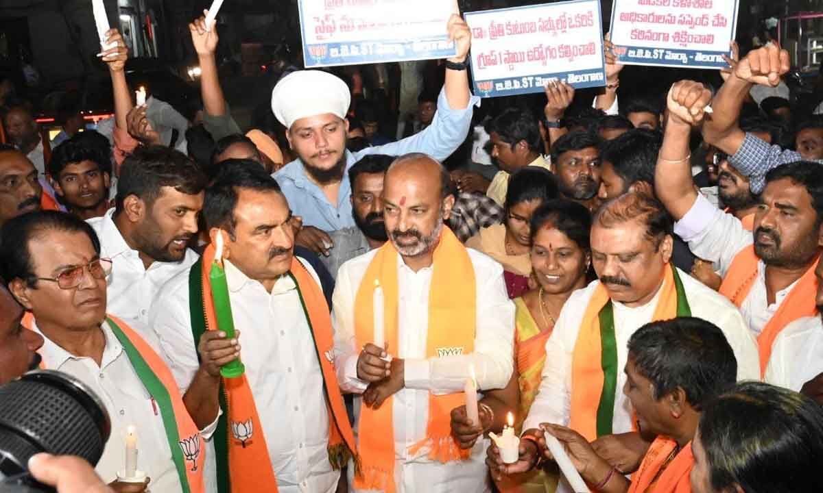 BJP holds candle march