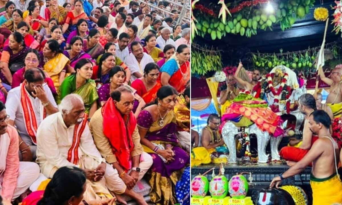 Thousands watch Sitarama Kalyanam at Bhadrachalam temple