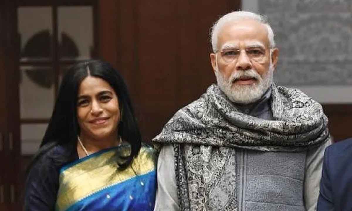 Modi joins Grammy-winning singer Falu for millets song