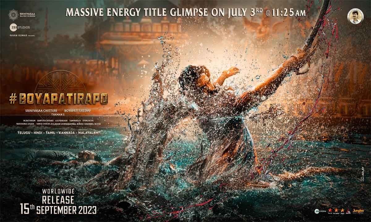 ‘Boyapati RAPO’ gives a major update; title glimpse to be out tomorrow