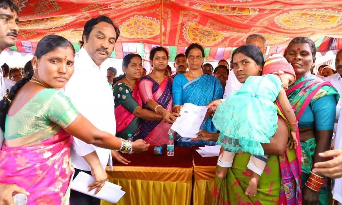 Education Minister Sabitha Indra Reddy launches distribution of house plots